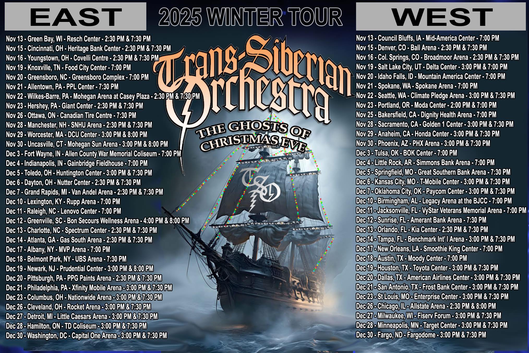 Trans-Siberian Orchestra Announces 2025 Holiday Tour